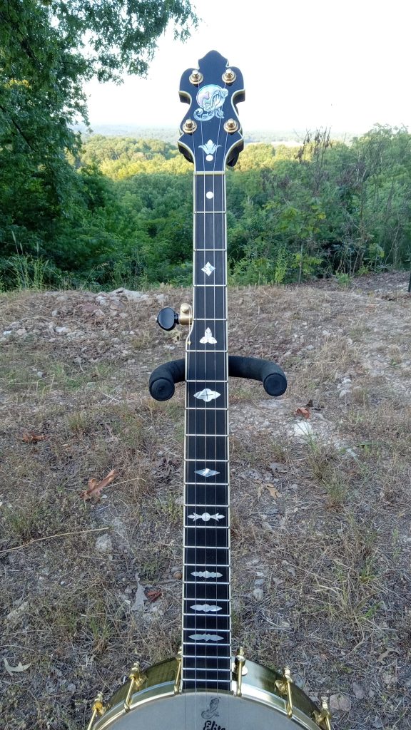 Custom Snowbird with Moon and Owl – SNOWBIRD BANJO COMPANY LLC