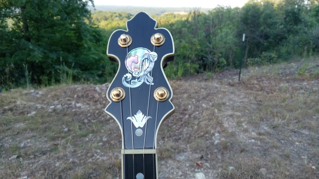 Custom Snowbird with Moon and Owl – SNOWBIRD BANJO COMPANY LLC